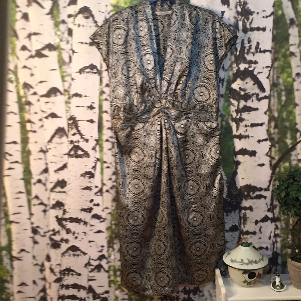 Jonathan Martin Black/Silver Medallion Print Dress - Gem